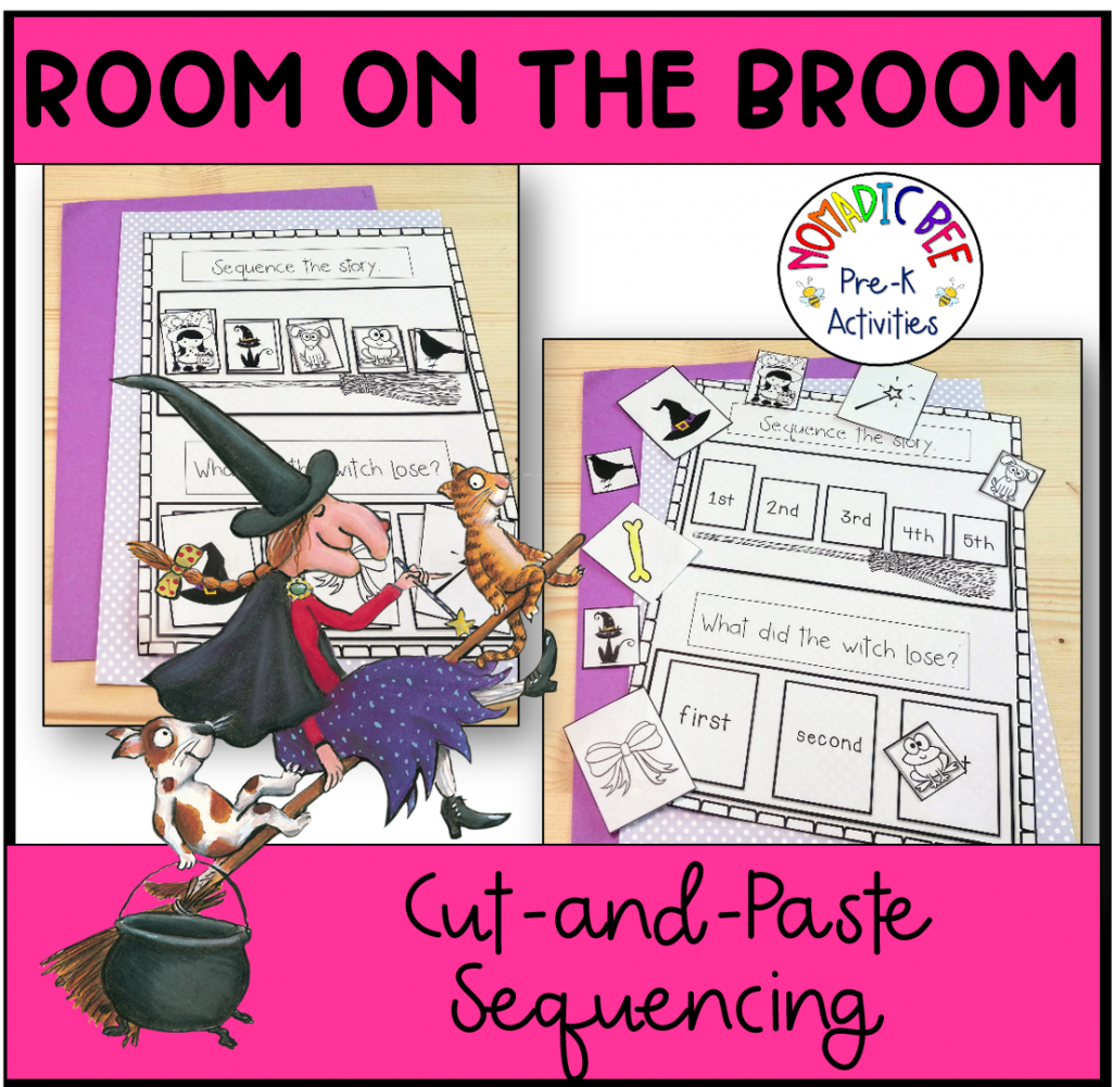 'Room on a Broom' Story Sequencing & Beginning Sound Cut-and-Paste ...