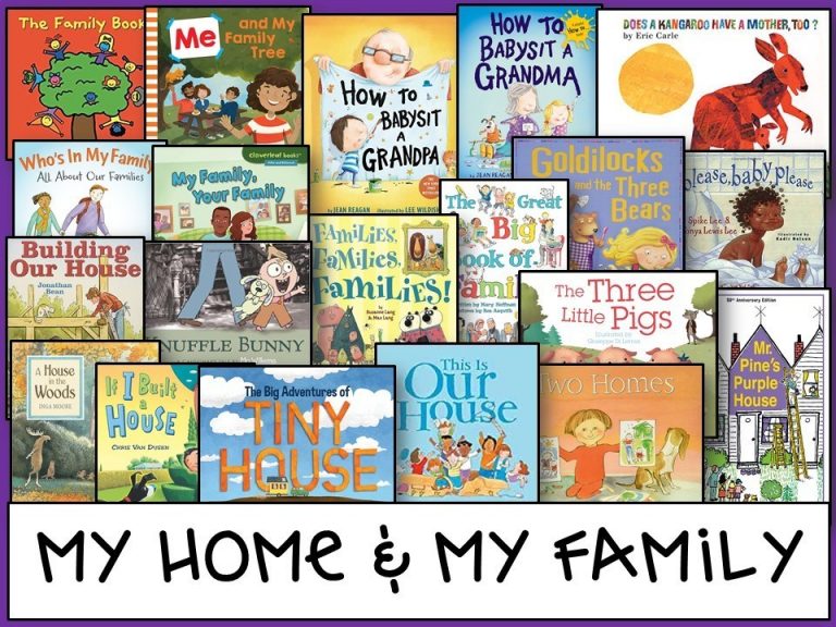 My Home & My Family Booklist for Young Learners - NBpreKactivities