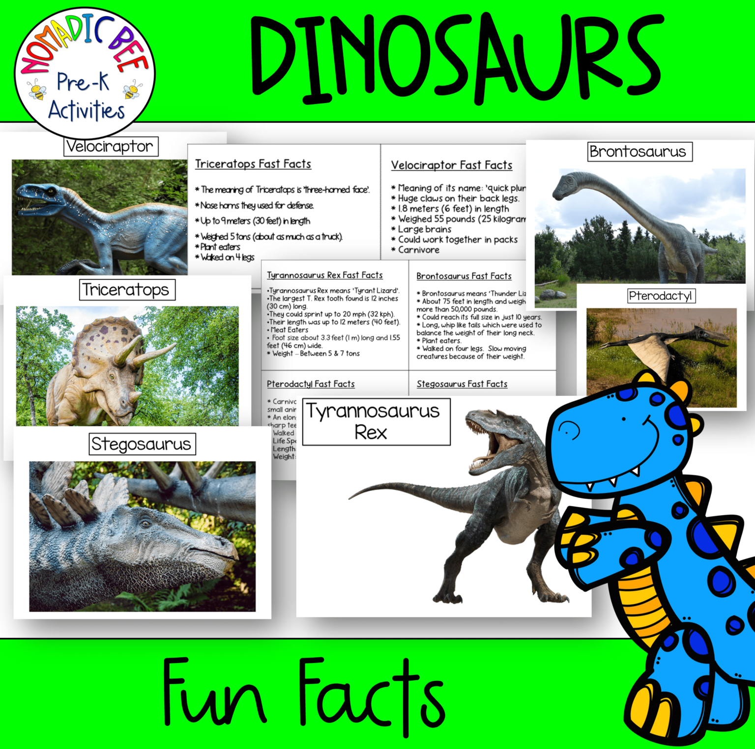 Dinosaur Fun Facts NBpreKactivities Dinosaur Fun Facts NBpreKactivities