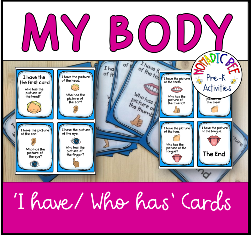 Body Parts Math & Literacy Printable Centers - NBpreKactivities