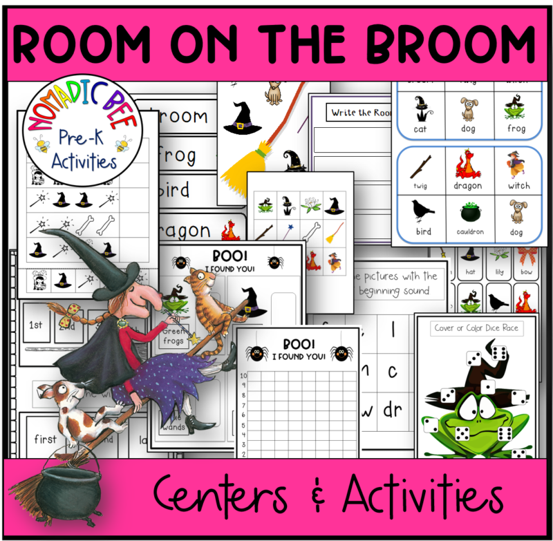 Halloween (Room on the Broom) Math Activities - NBpreKactivities