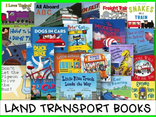 Land Transportation Booklist for kids - NBpreKactivities
