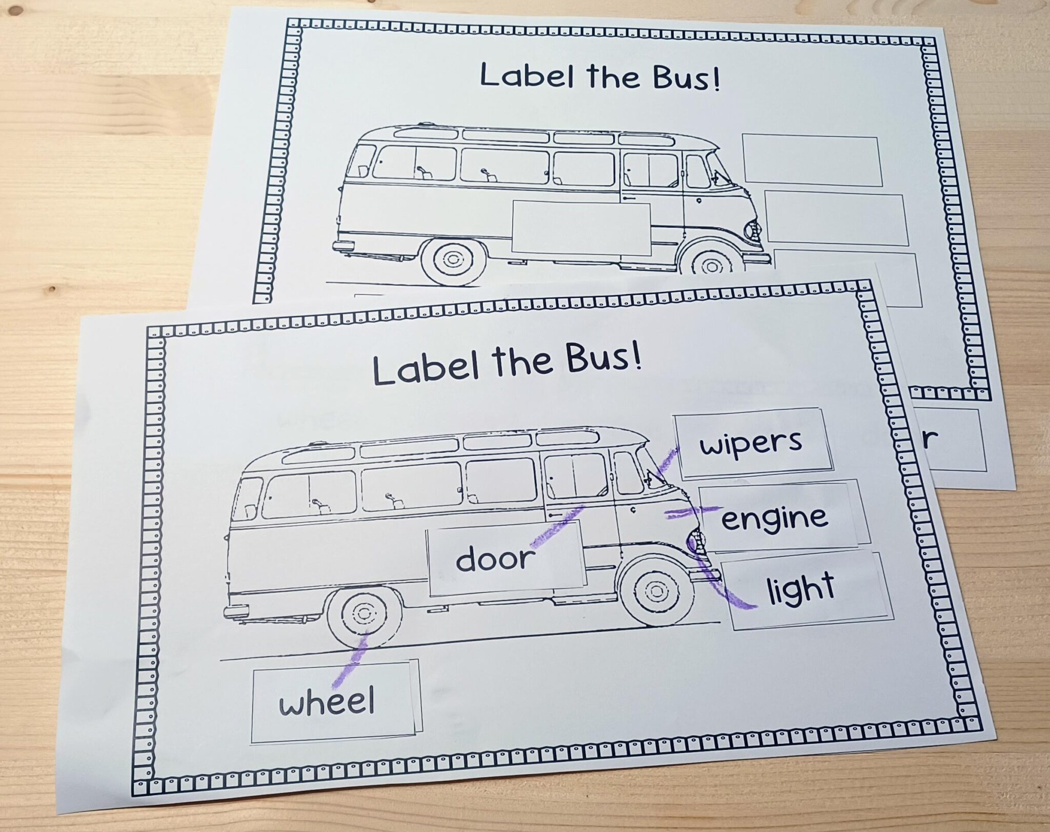 Label the Bus - NBpreKactivities