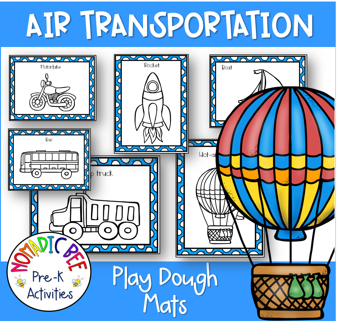 Transportation Themed Play Dough Mats - NBpreKactivities