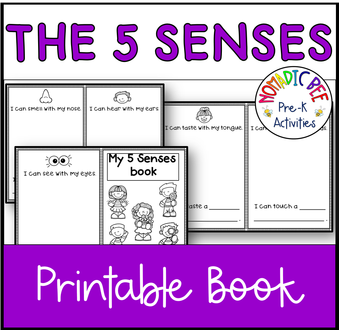 The 5 Senses Printable Book - NBpreKactivities
