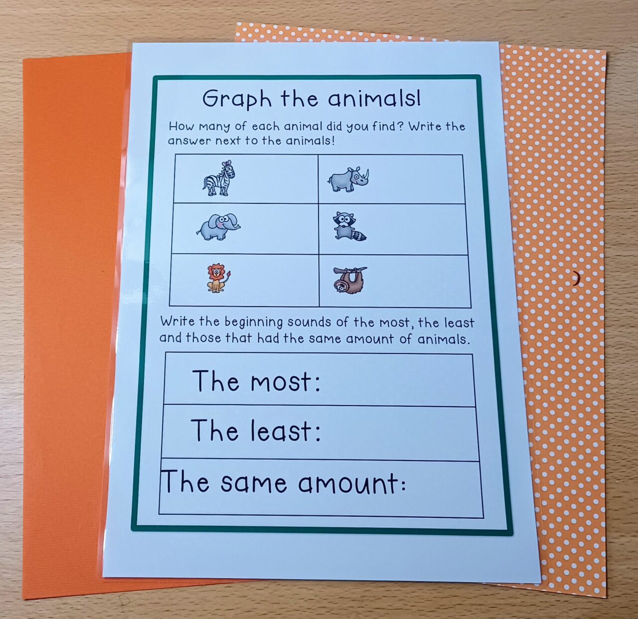 Zoo Animals Themed Graphing Activity - NBpreKactivities