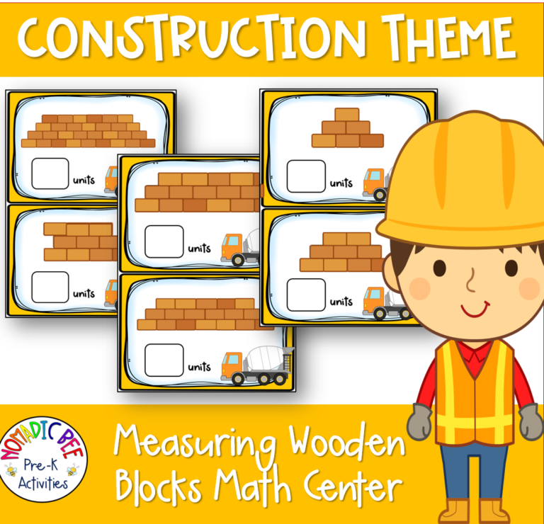 Construction Themed Measuring Walls Center - NBpreKactivities