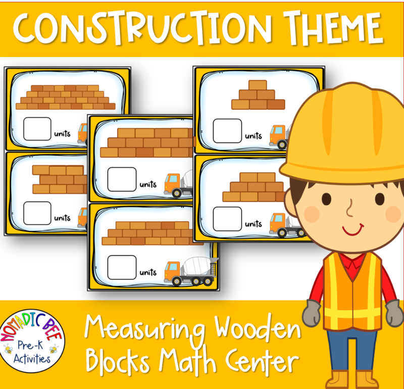 Construction Themed Measuring Walls Center - NBpreKactivities