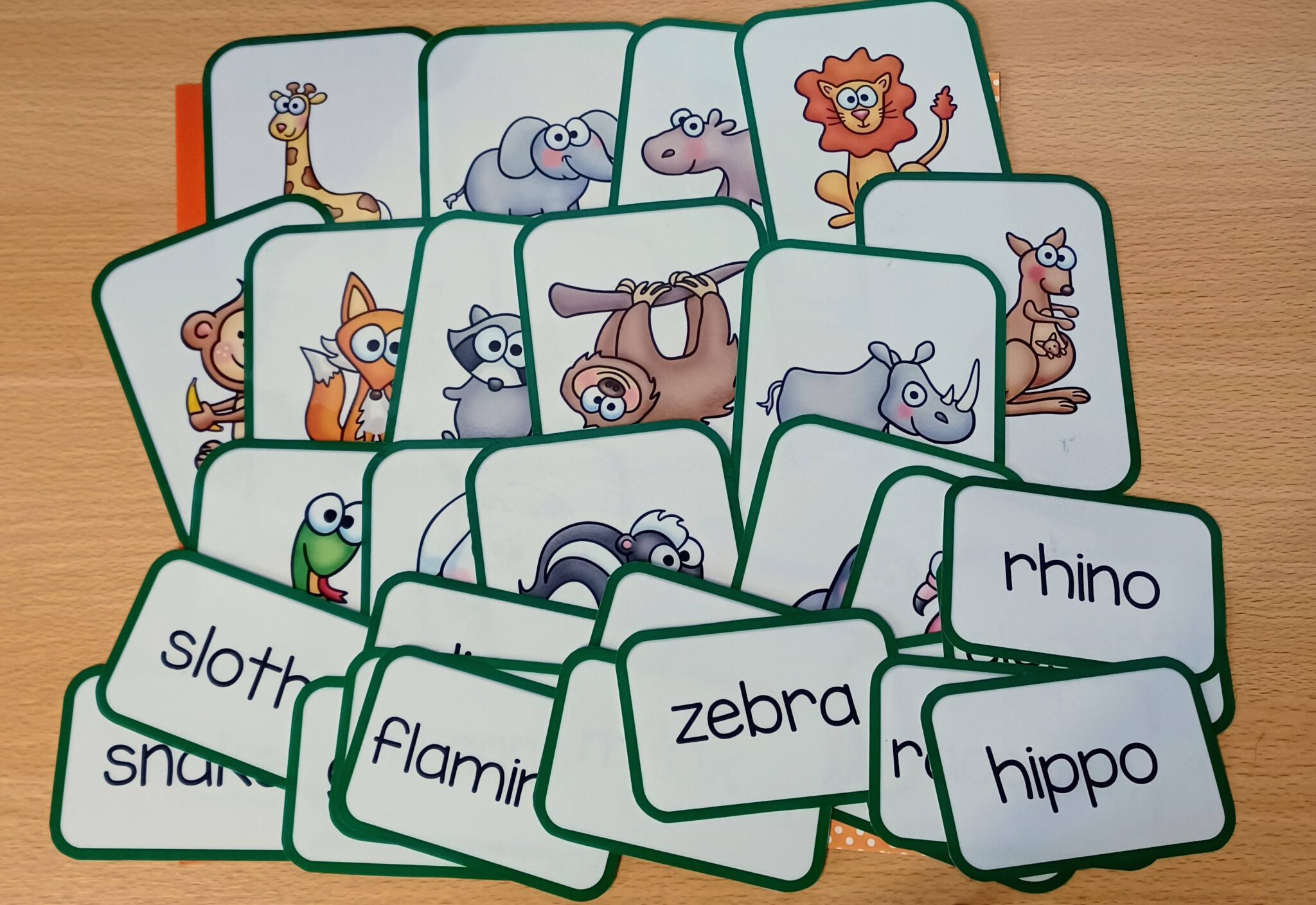 Zoo animals themed Word & Picture Cards - NBpreKactivities