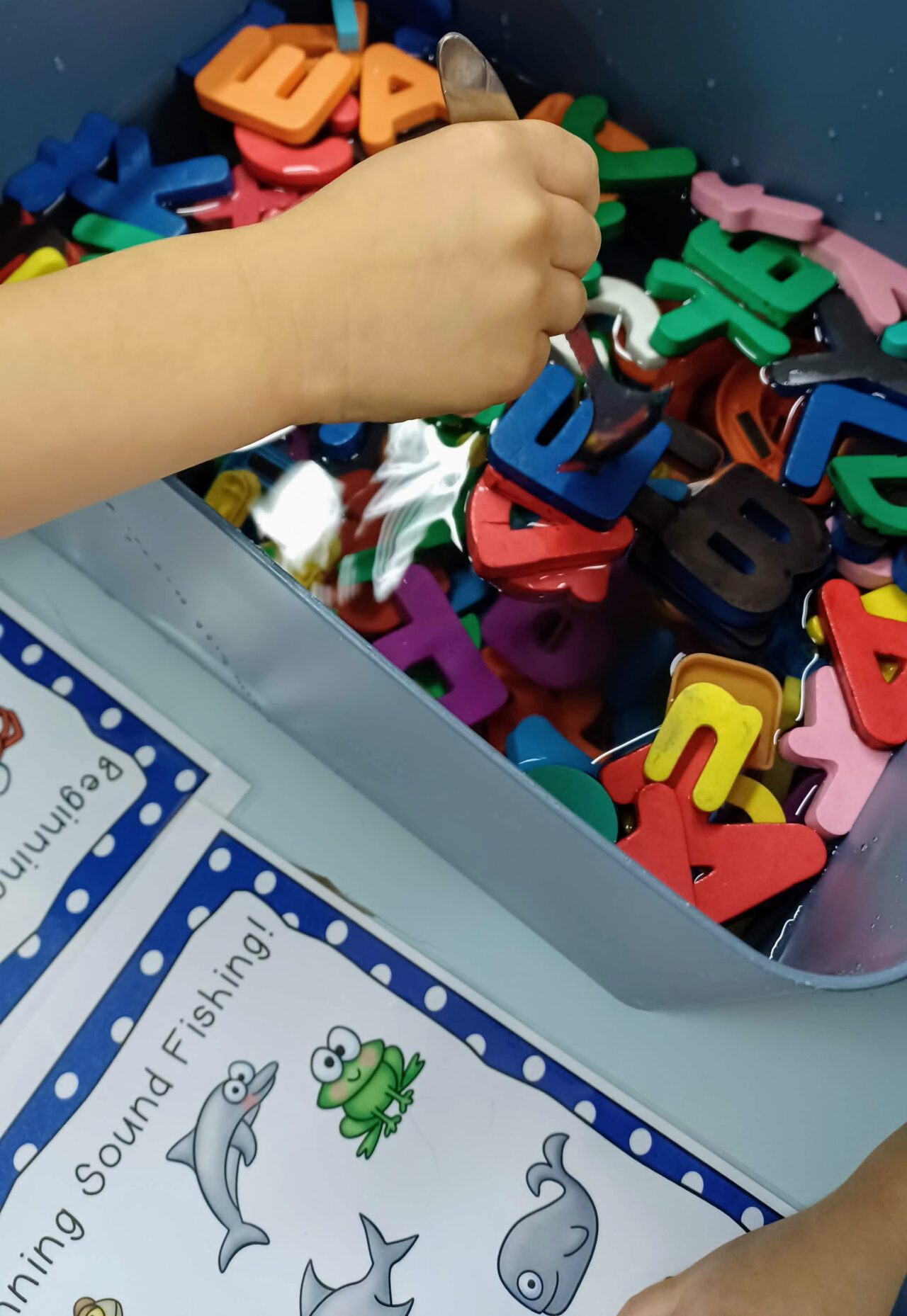 Letter Fishing Literacy Center - NBpreKactivities