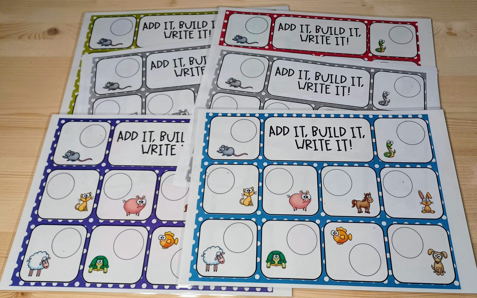 Pets Themed Add it, Build it, Write it Center - NBpreKactivities