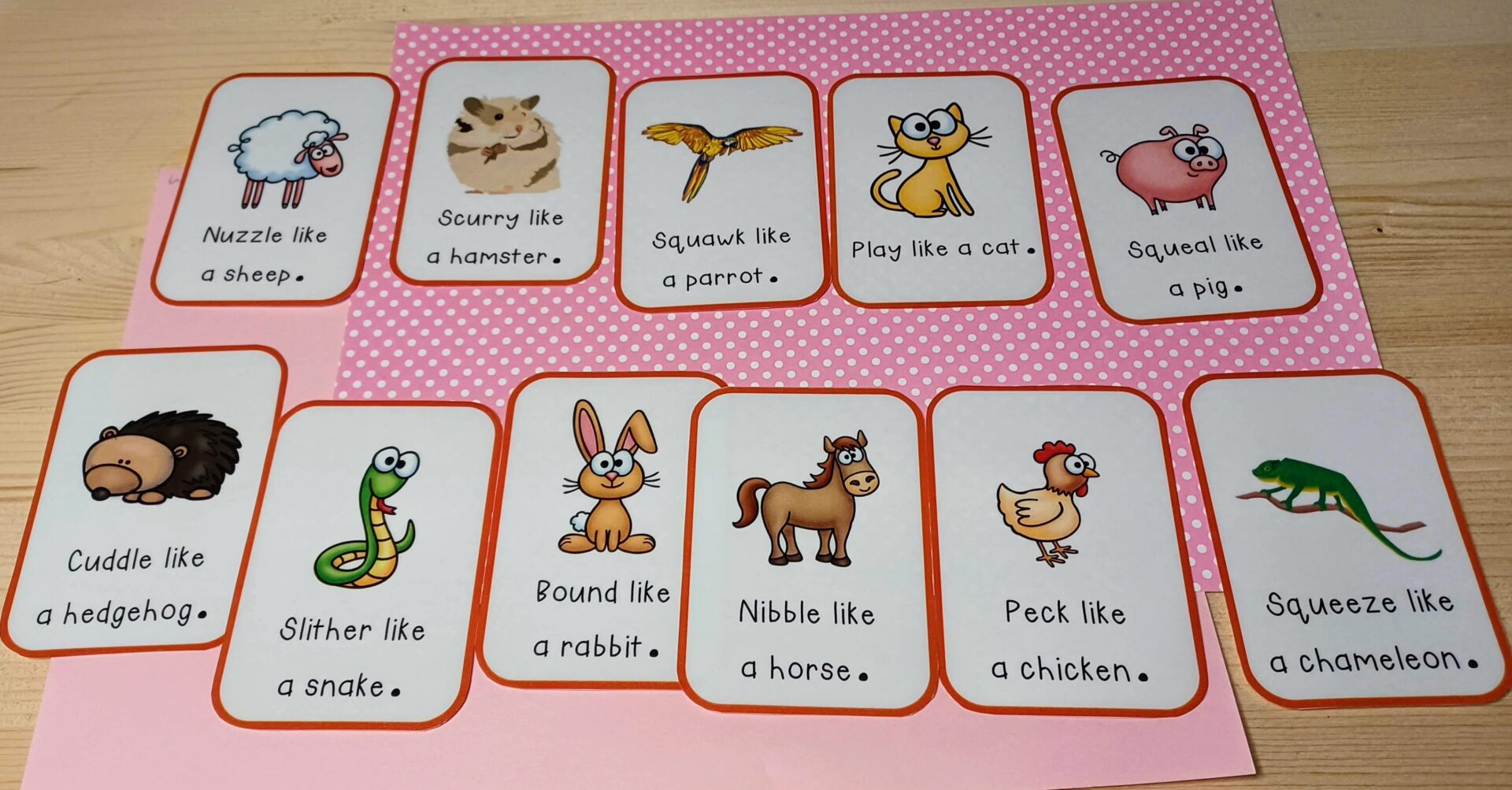Animals Movement Cards - NBpreKactivities