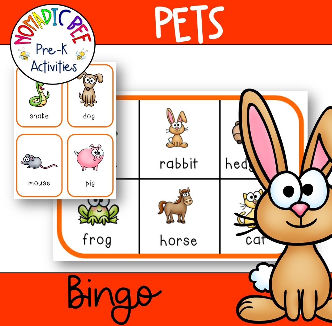 Pets Themed Bingo - NBpreKactivities