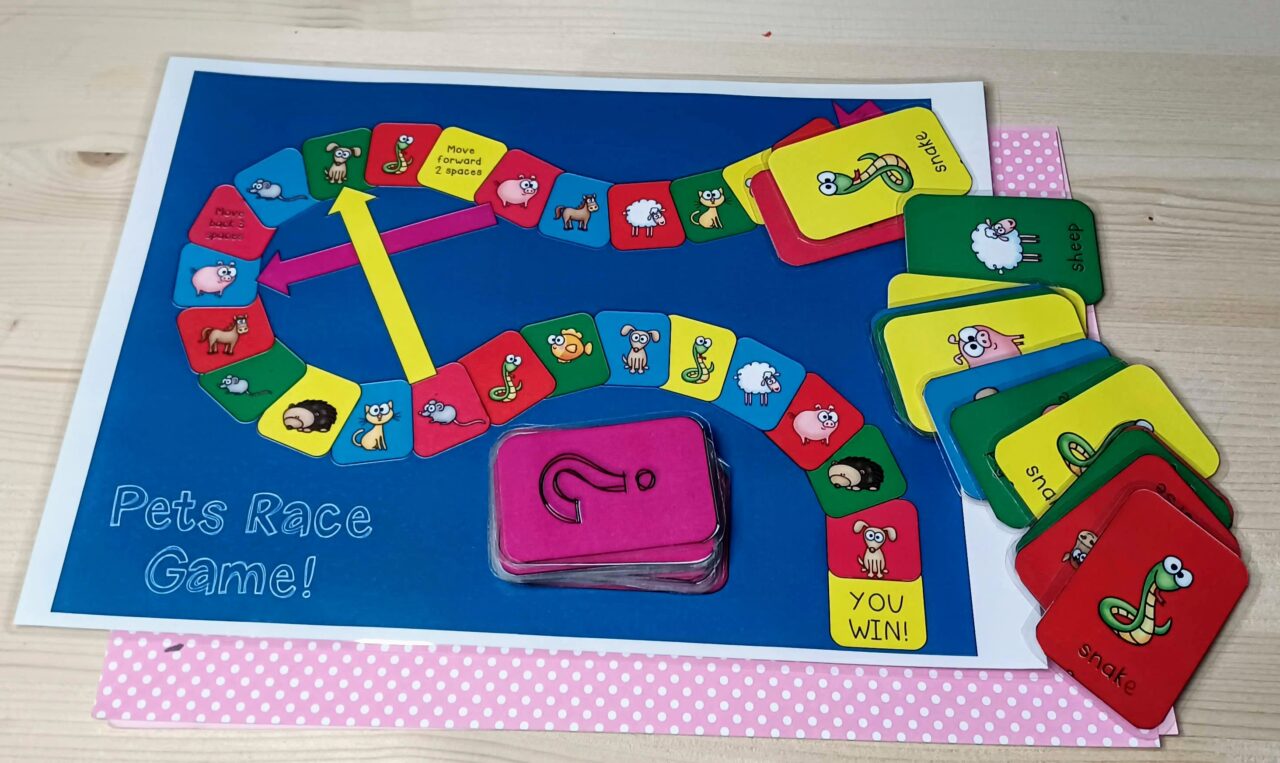 Pets Themed Board Race - NBpreKactivities