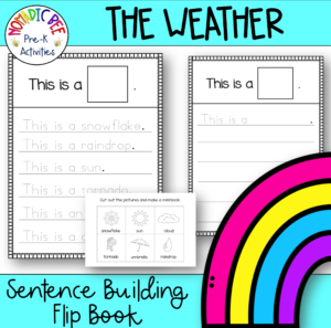 Weather Themed Sentence Flip-Book - NBpreKactivities