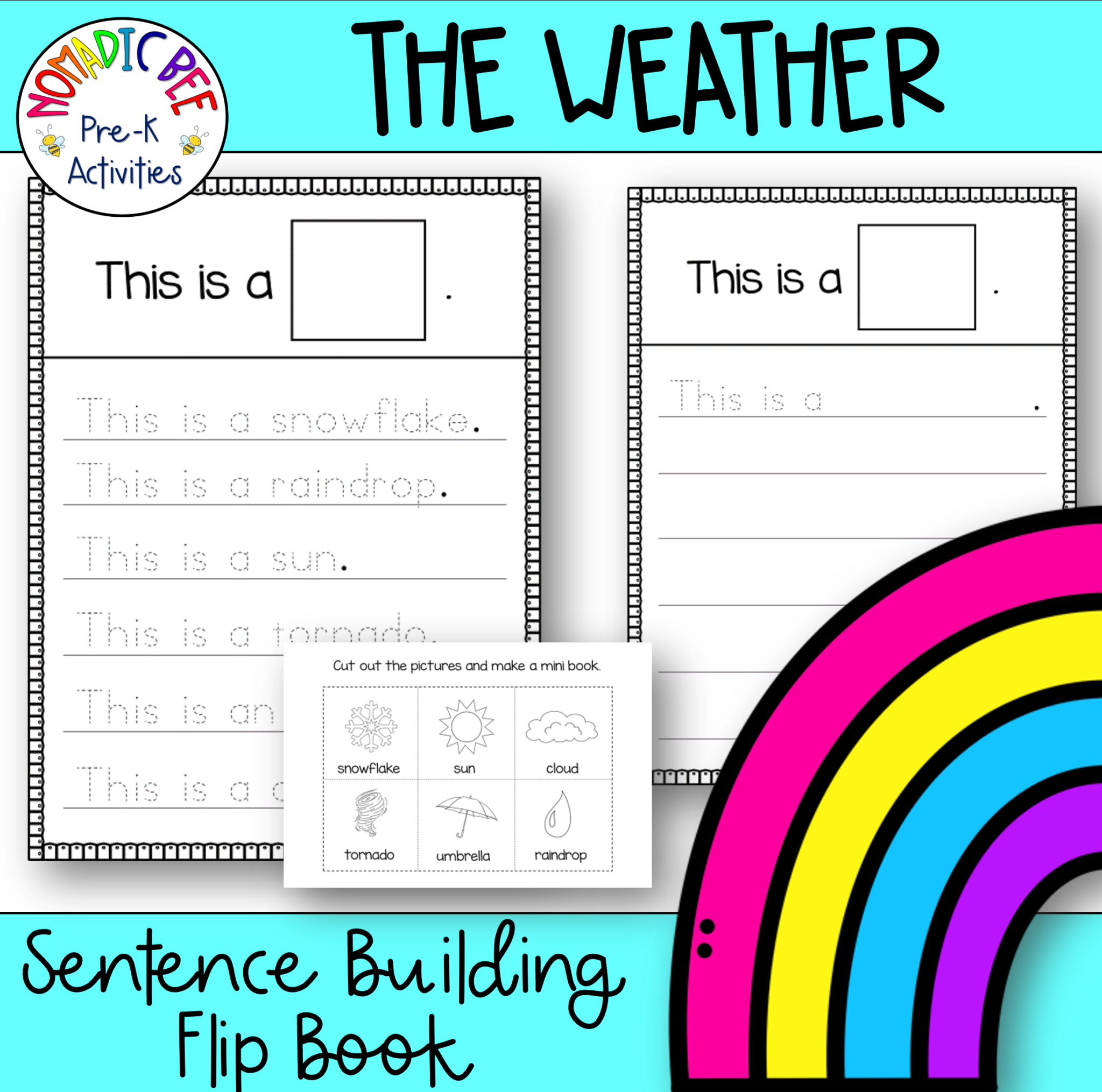 Weather Themed Sentence Flip-Book - NBpreKactivities