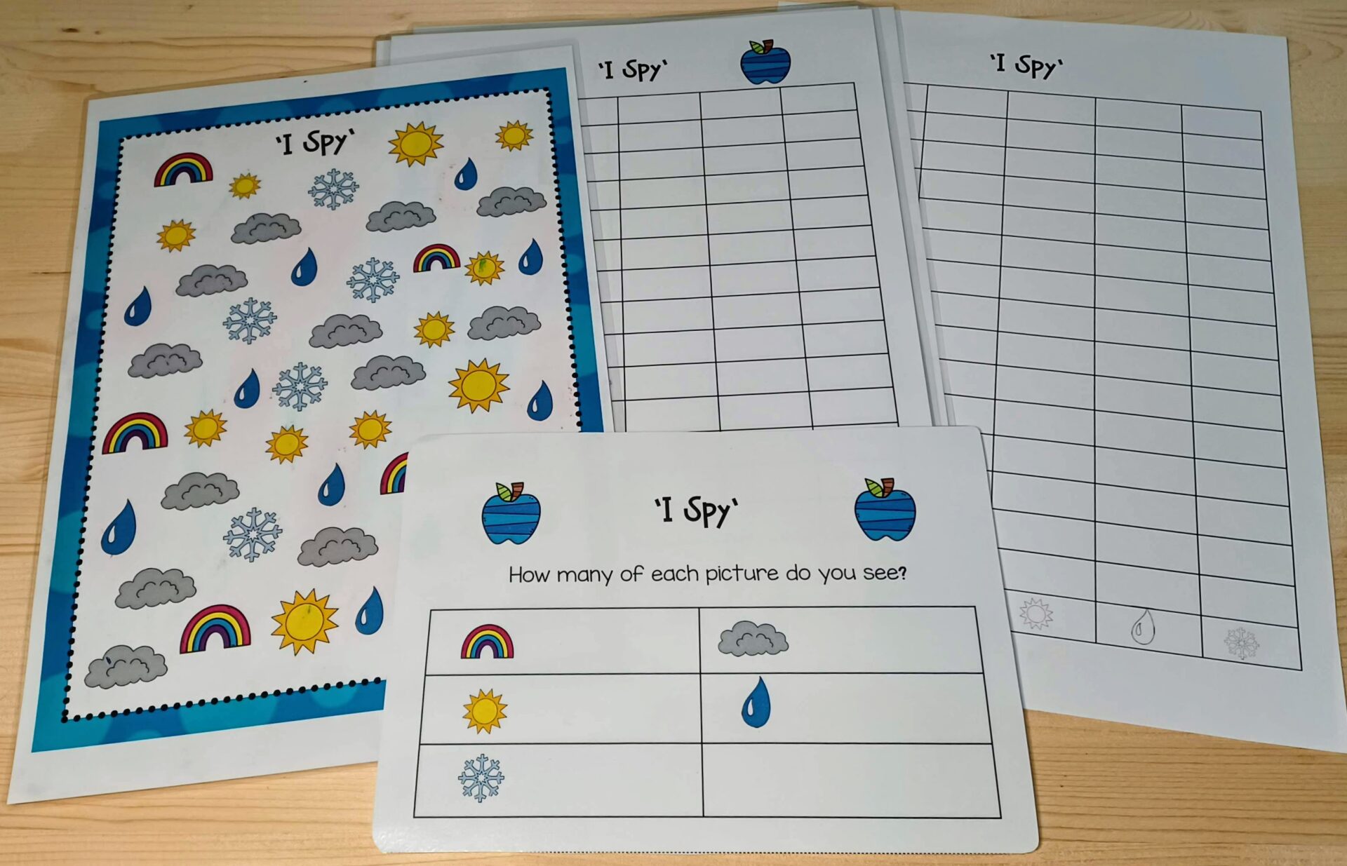 Weather Themed I Spy Center - NBpreKactivities