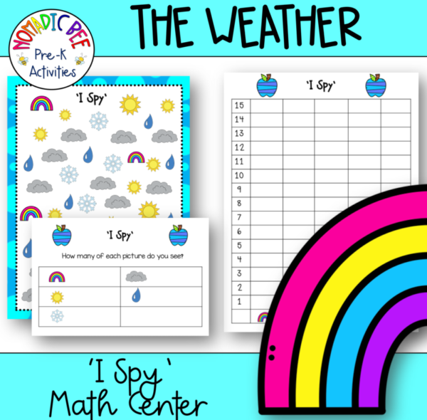 Weather Themed I Spy Center - NBpreKactivities