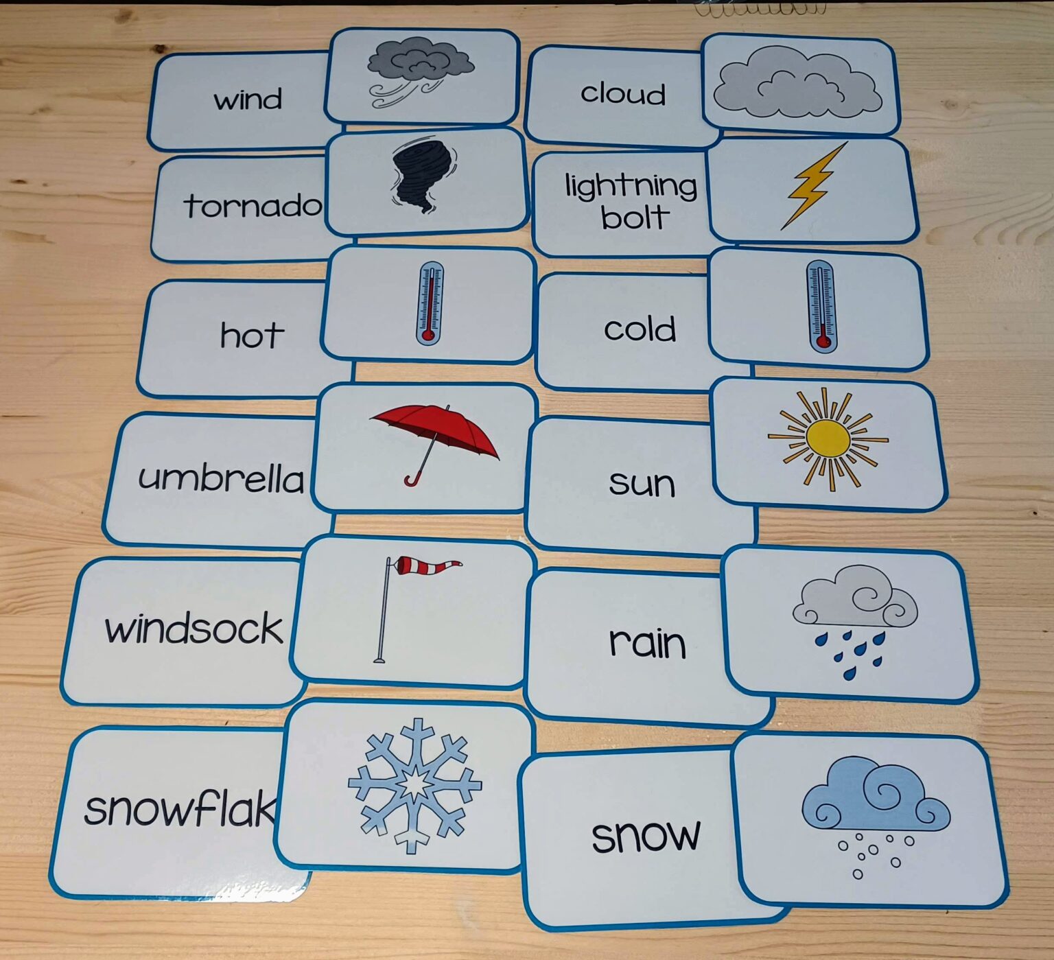 Weather Themed Snap & Memory Game Cards - NBpreKactivities