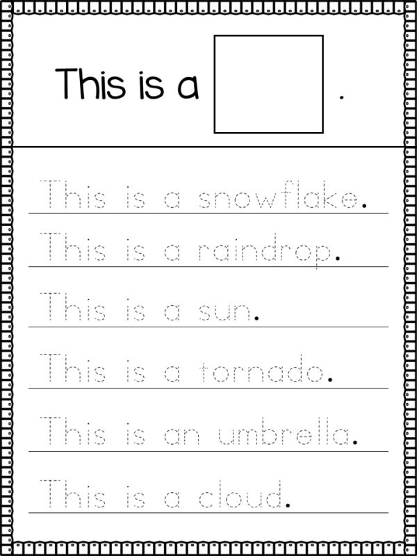 Weather Themed Sentence Flip-Book - NBpreKactivities