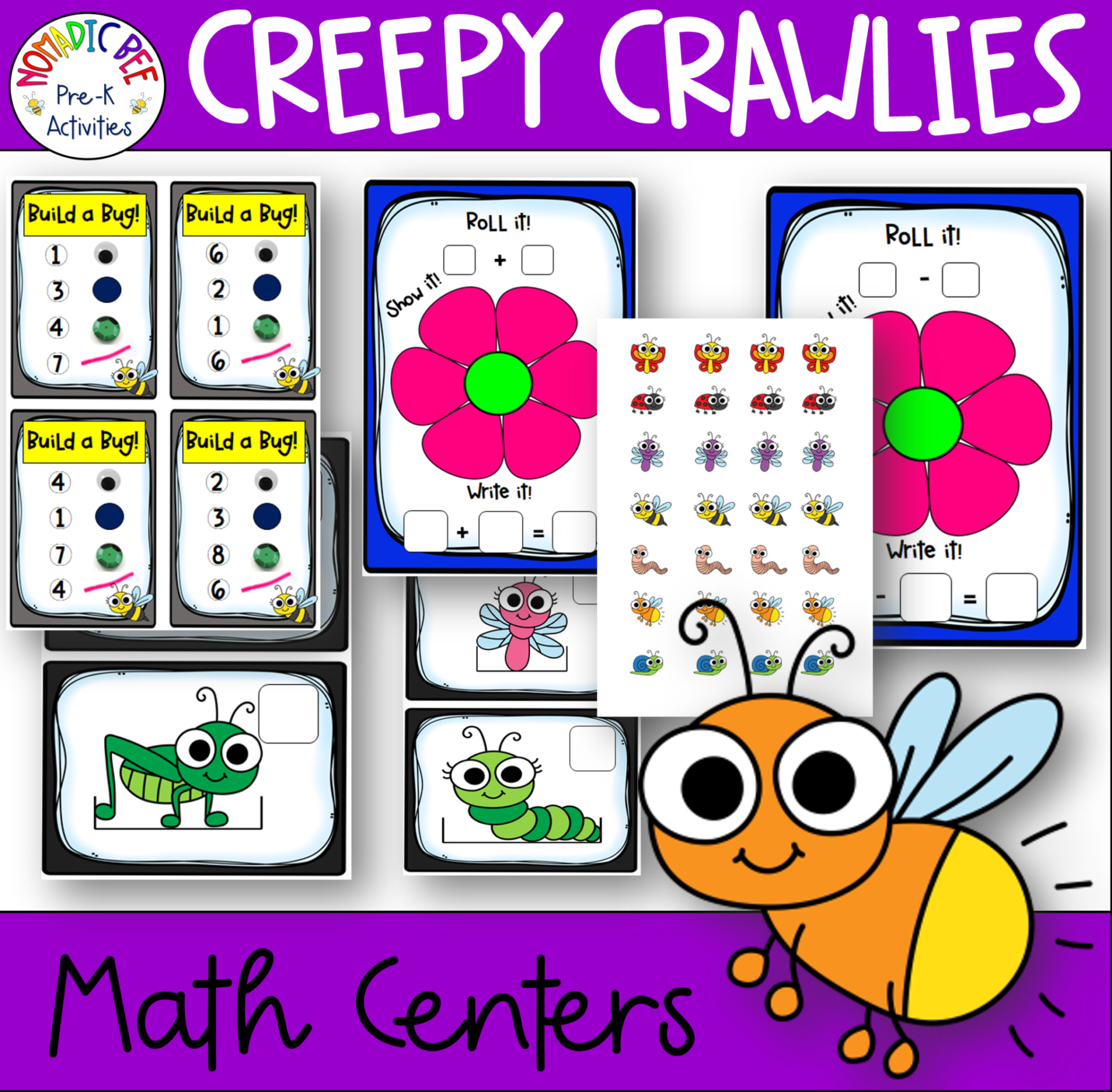 Build a Bug Fine-Motor & Math Center - NBpreKactivities