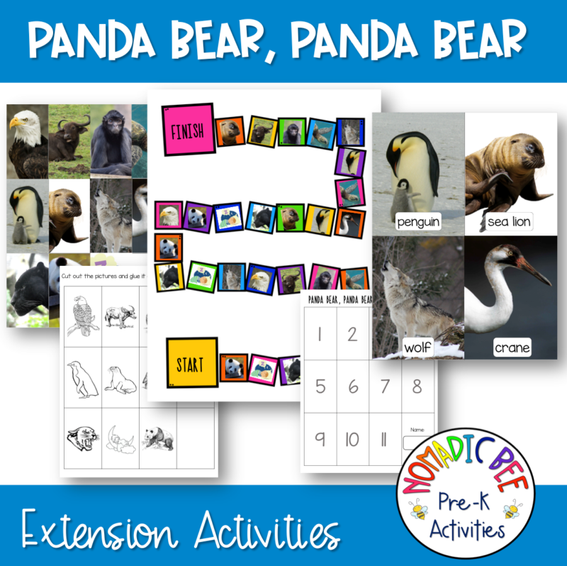 Panda Bear, Panda Bear Book Extension Activities - NBpreKactivities