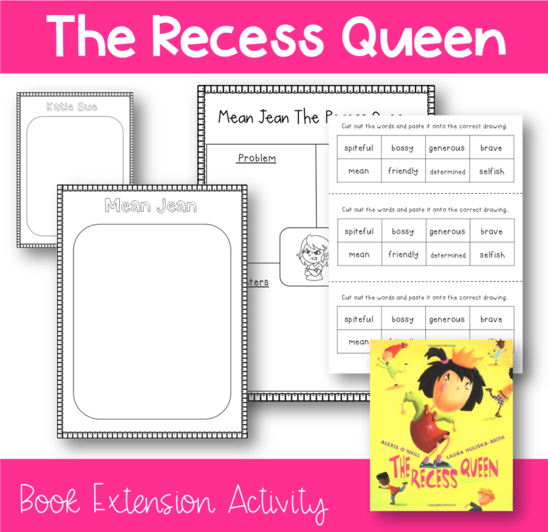 The Recess Queen Book Extension Activities - NBpreKactivities