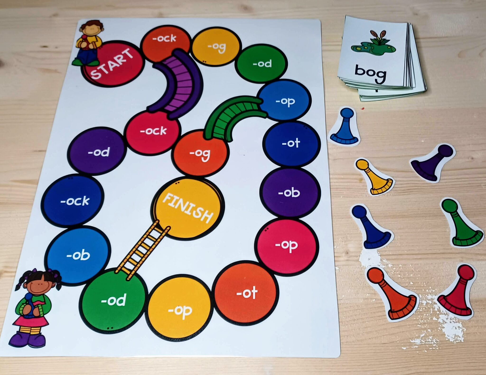 CVC Word Family Board Games - NBpreKactivities