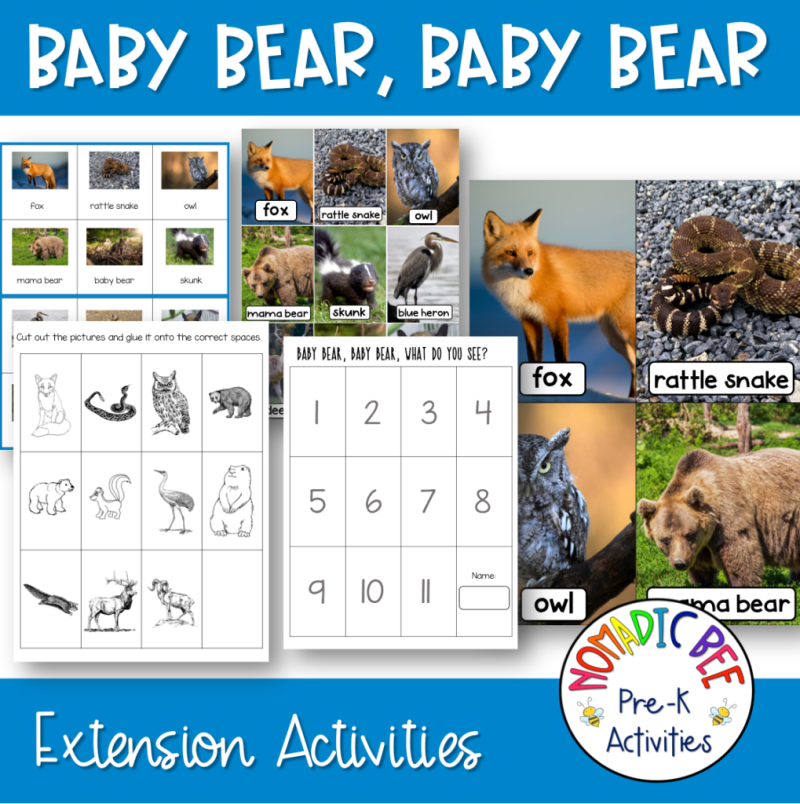 Baby Bear, Baby Bear Book Extension Activities - NBpreKactivities