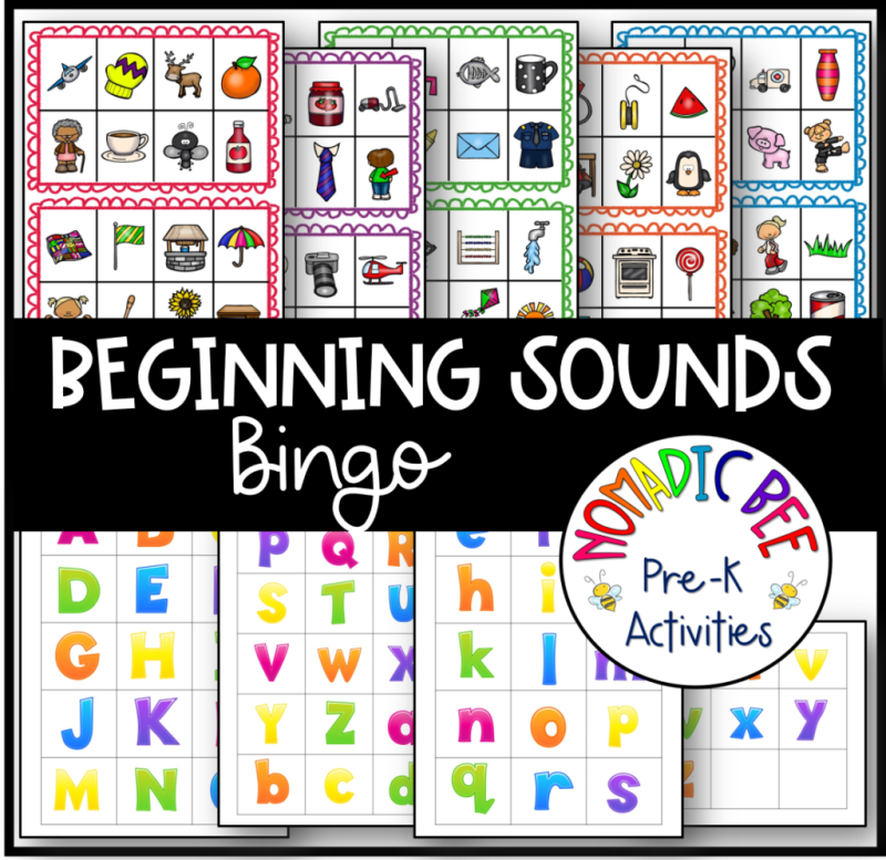 Alphabet Beginning Sounds Bingo - NBpreKactivities