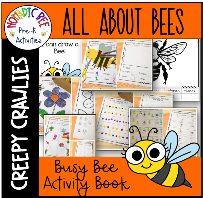 Busy Bee No-Prep Activity Book for Pre-K to Grade 1. - NBpreKactivities
