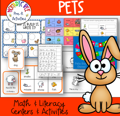 Pets Themed Board Race - NBpreKactivities