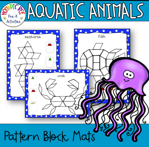 Ocean Animals Pattern Block Mats - NBpreKactivities