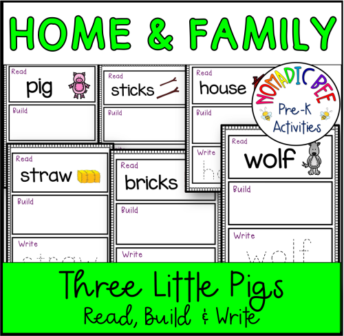 Three Little Pigs Math Activities - NBpreKactivities