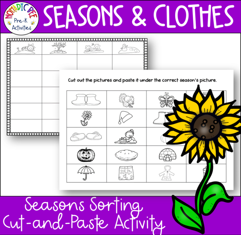Seasons Themed Cut-and-Paste - NBpreKactivities