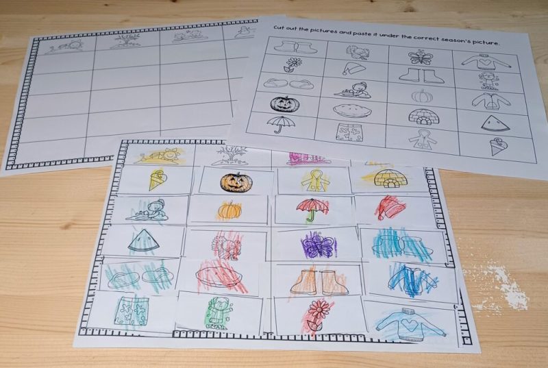 Seasons Themed Cut-and-Paste - NBpreKactivities