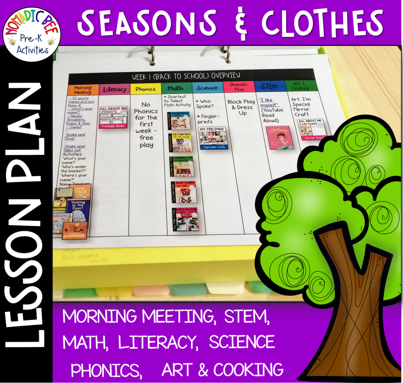 Seasons & Clothes - NBpreKactivities