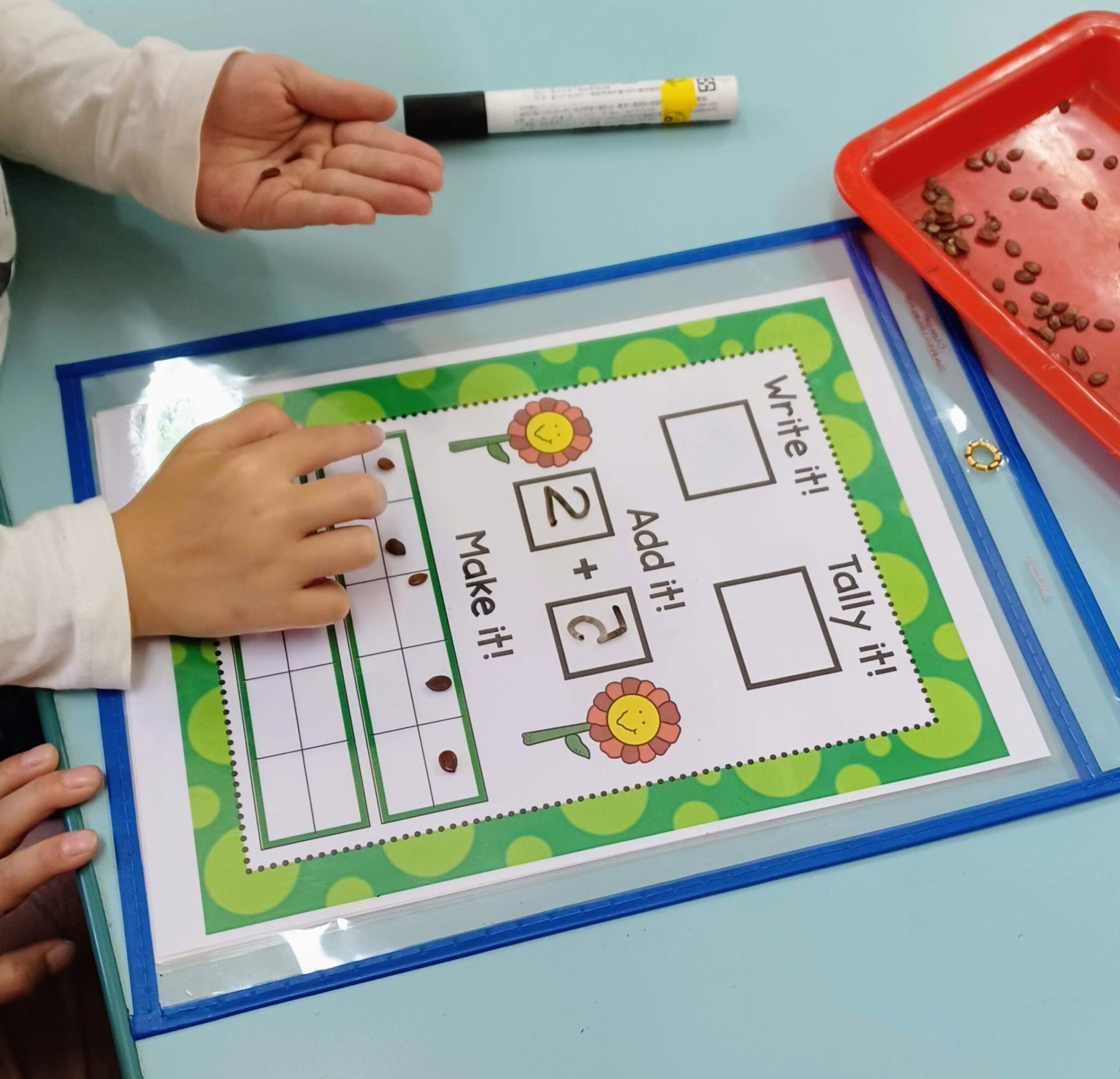 Write it, Tally it, Make it Math Center - NBpreKactivities