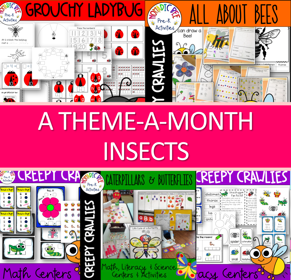 Insects Themed Activities for a month - NBpreKactivities