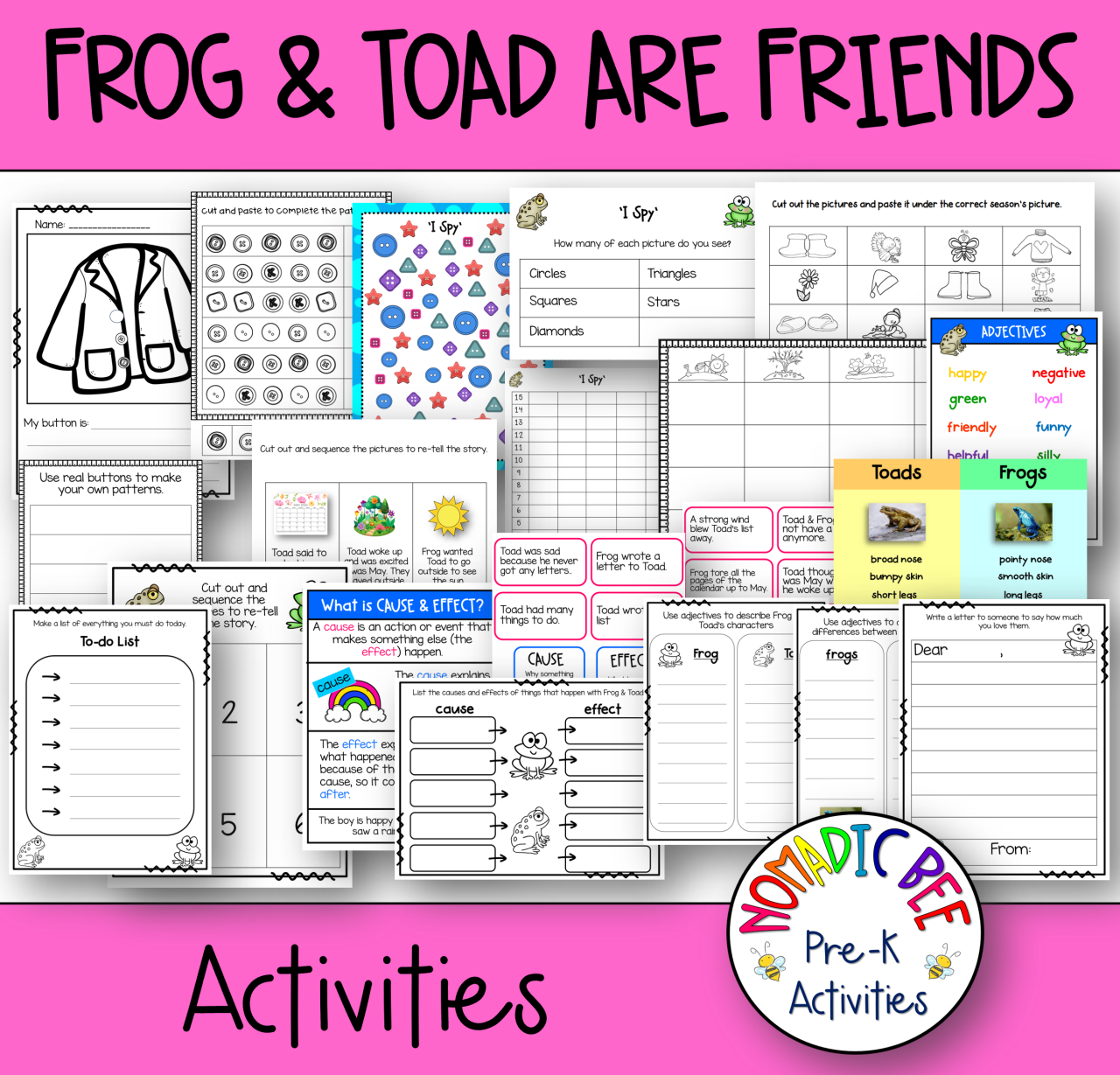Frog and Toad Are Friends Activities - NBpreKactivities