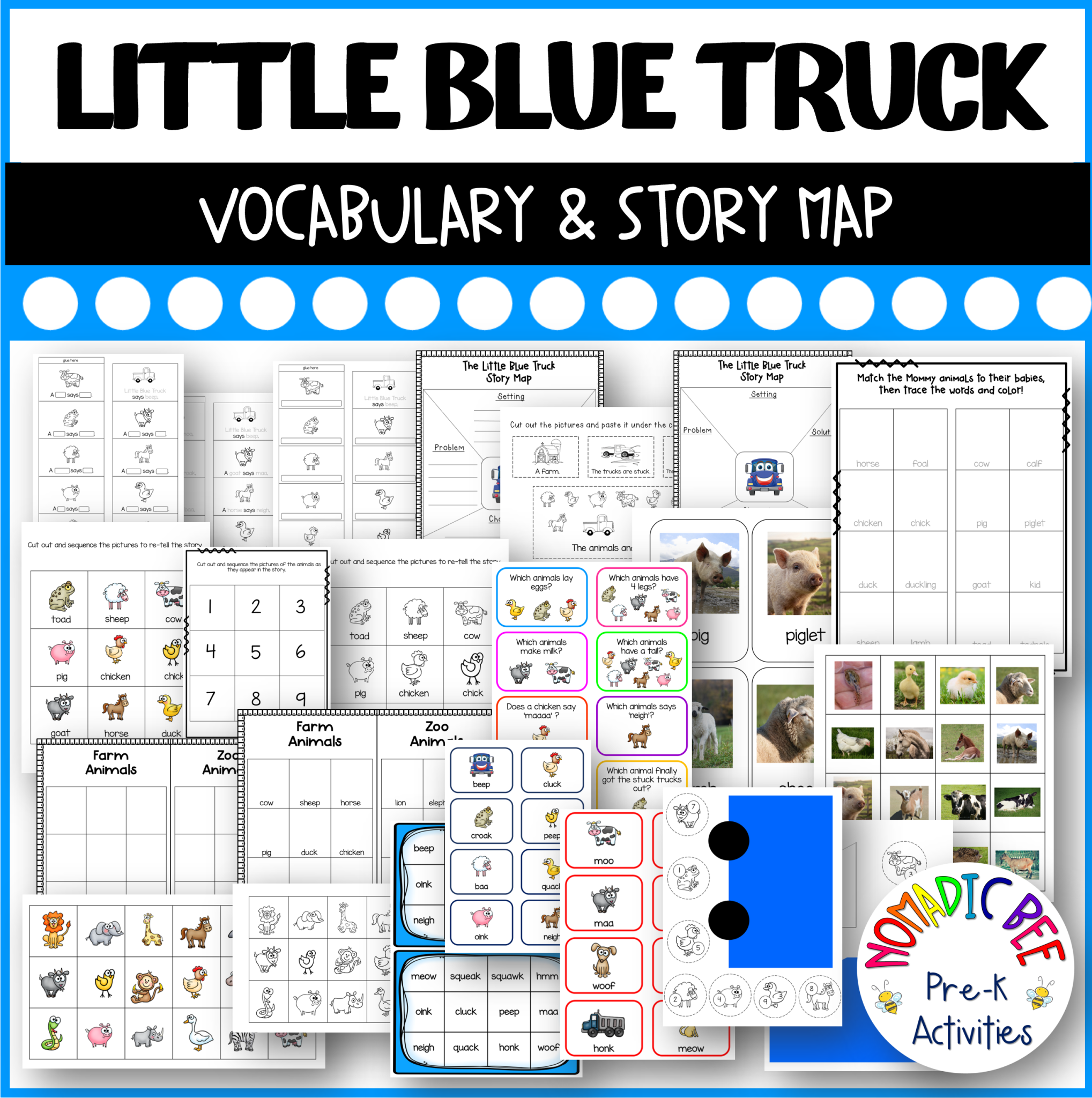 The Little Blue Truck Activities - NBpreKactivities